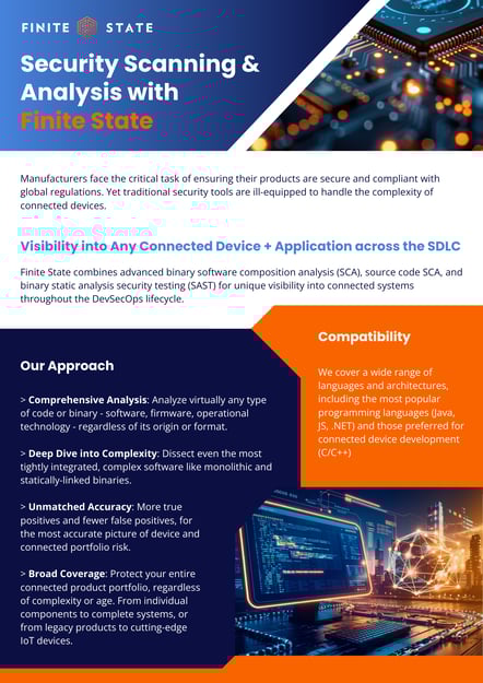 Security Scanning & Analysis with Finite State (Free Datasheet)